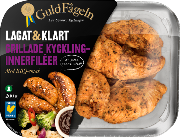 Grillad kycklinginnerfile BBQ 200 g - Guldfågeln
